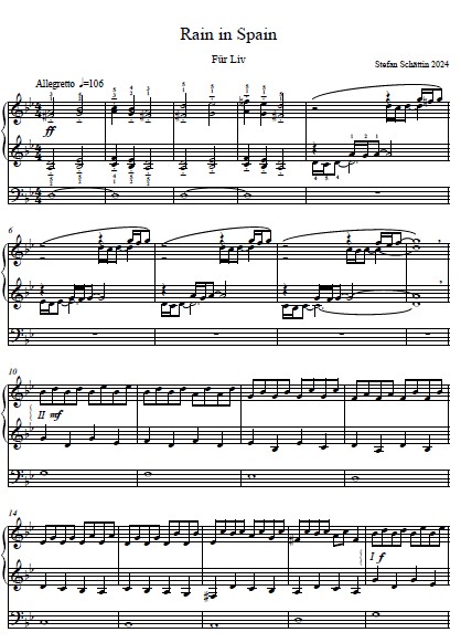 Rain in Spain – Easy Organ Music